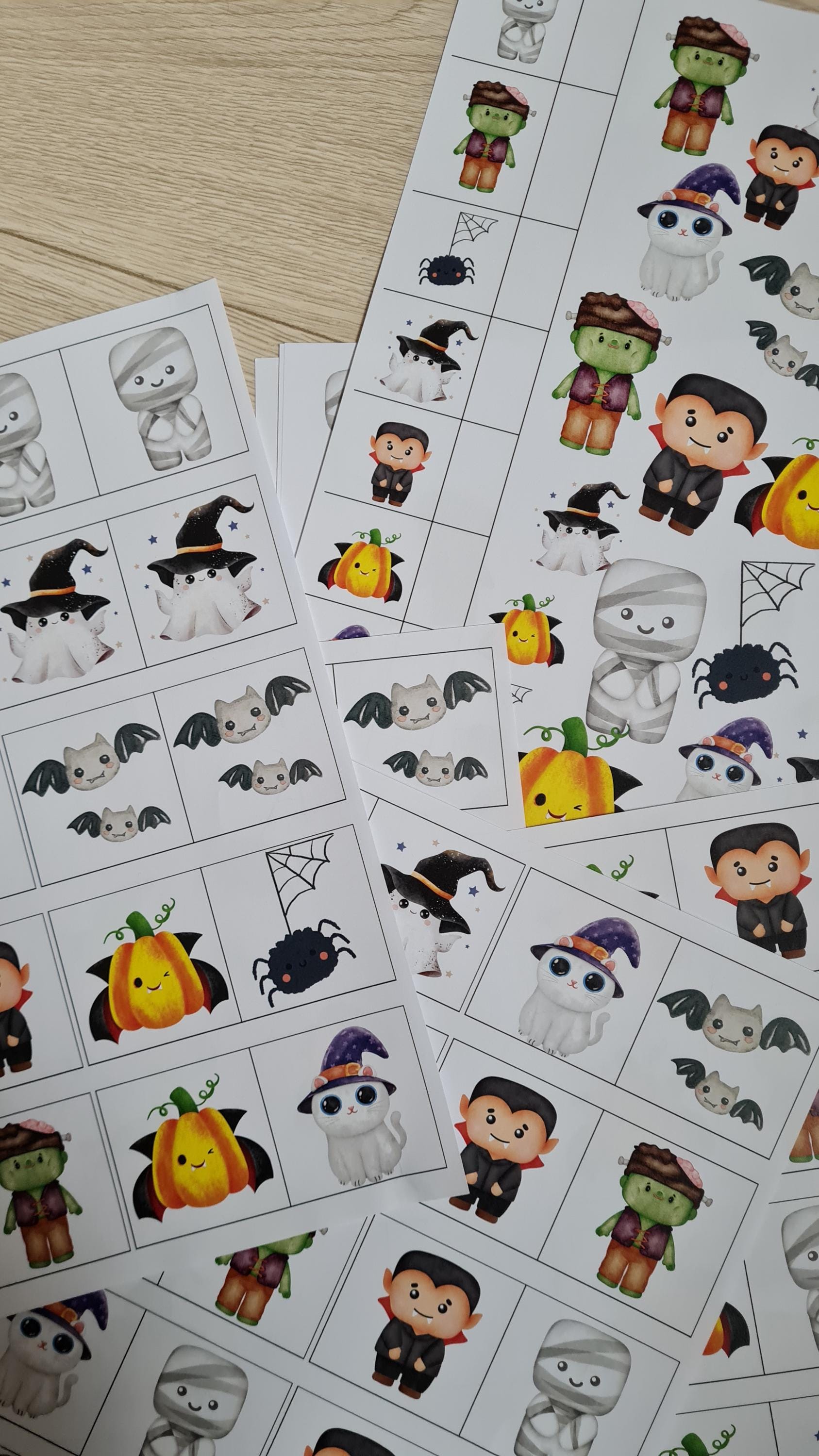 Printable Halloween Dominoes Game for Kids Spooky Fun Matching Activity ...