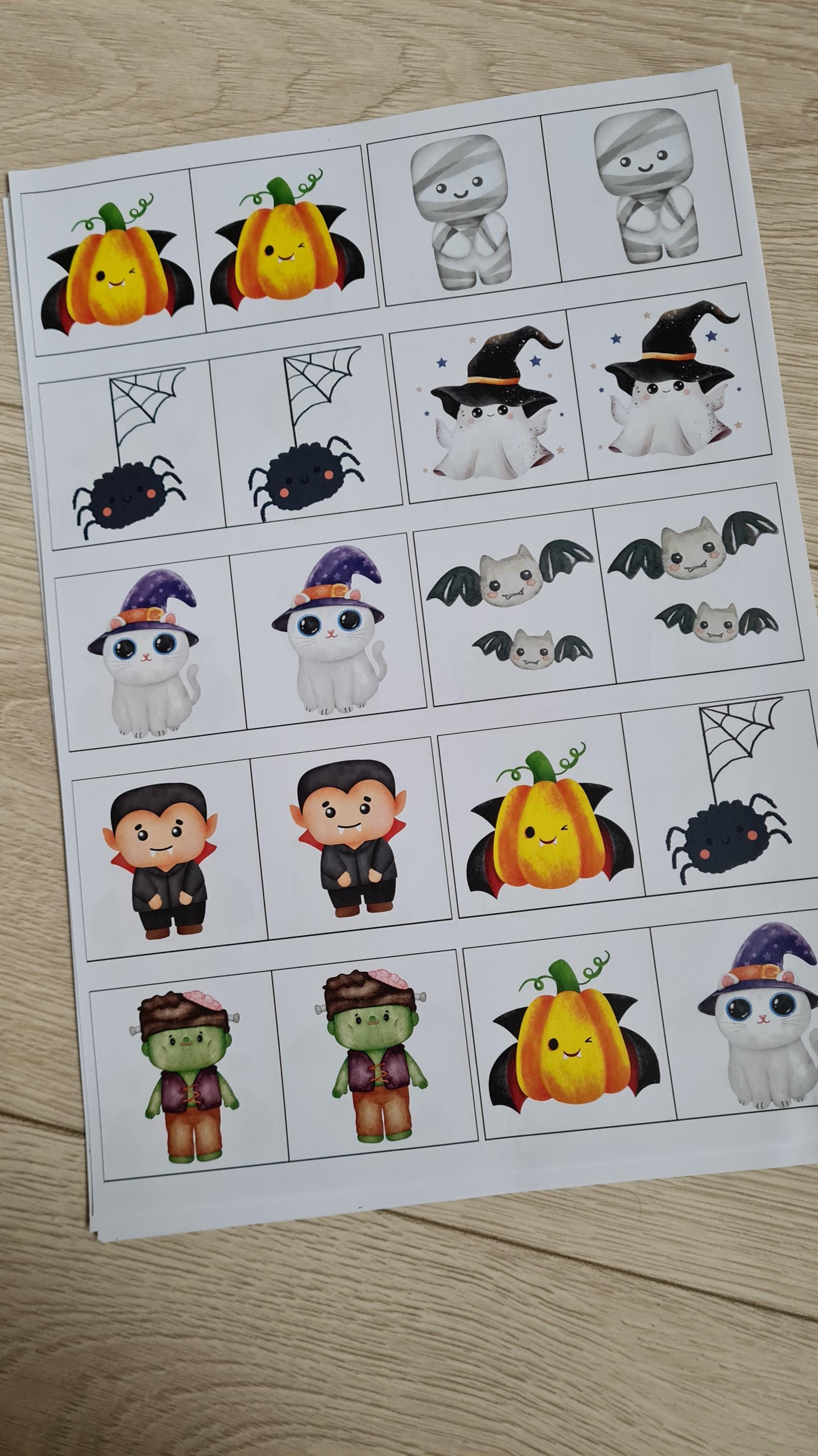 Printable Halloween Dominoes Game for Kids Spooky Fun Matching Activity ...