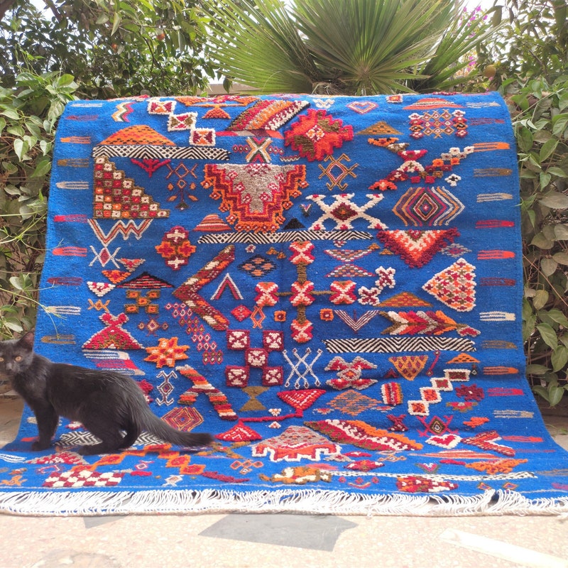 Blue Moroccan Rug - Etsy