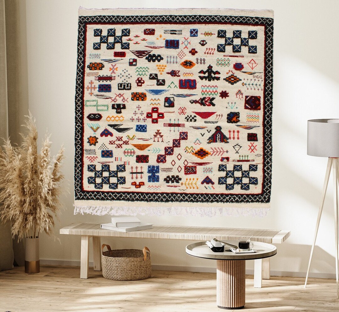 Moroccan Rug Berber Wall Decor Items Wool Rug Hand Knotted - Etsy