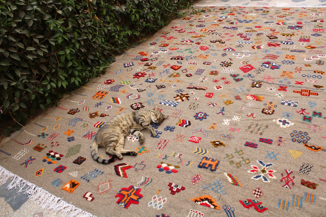 Moroccan Berber Rug, Grey Area Rug 8x10, Morrocan Rug, Rugs for Living ...