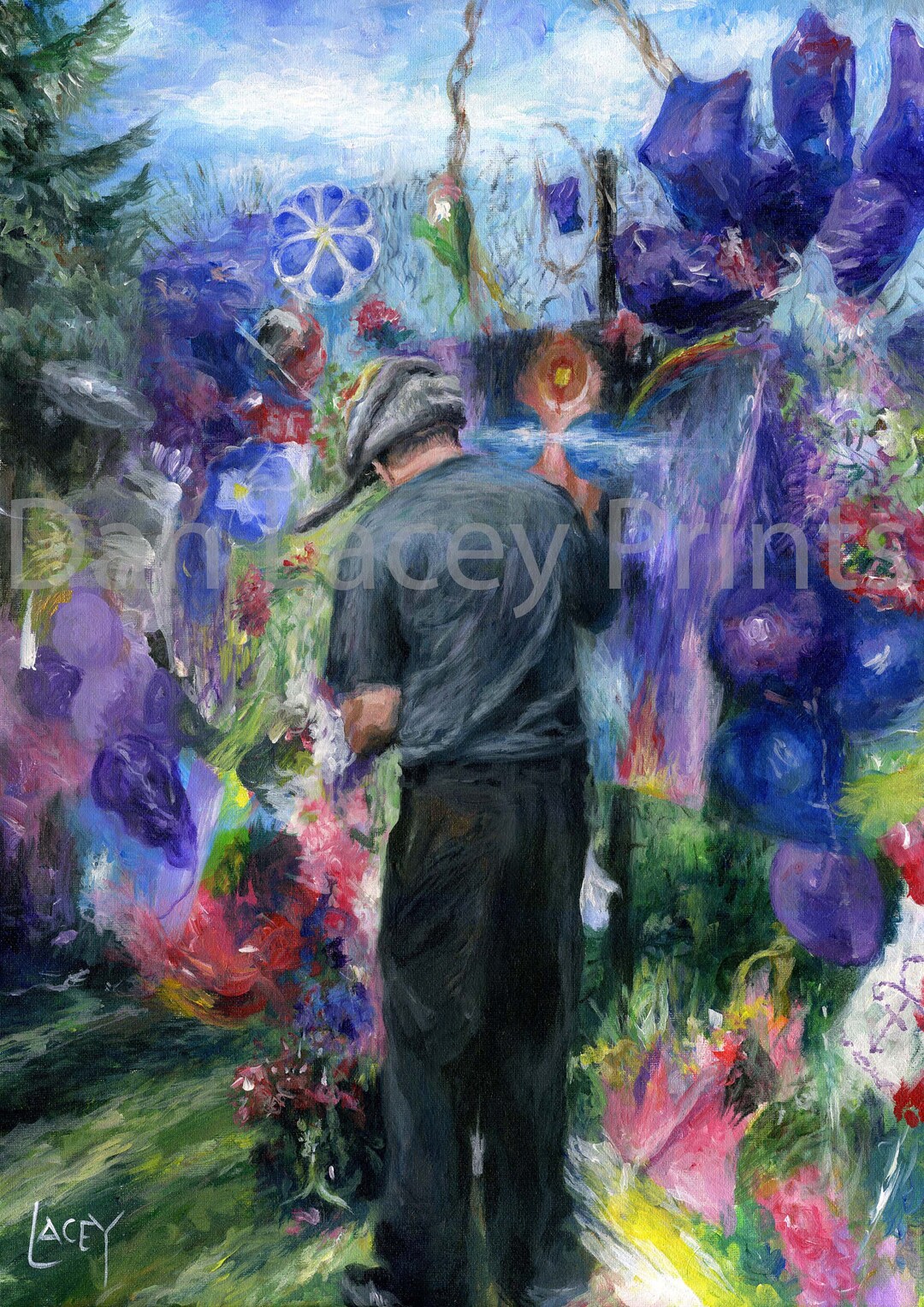 Canvas Print / "dan Paints" From Original Dan Lacey Painting - Etsy