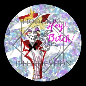 Lucifer Hazbin Hotel hey Bitch Sticker - Etsy