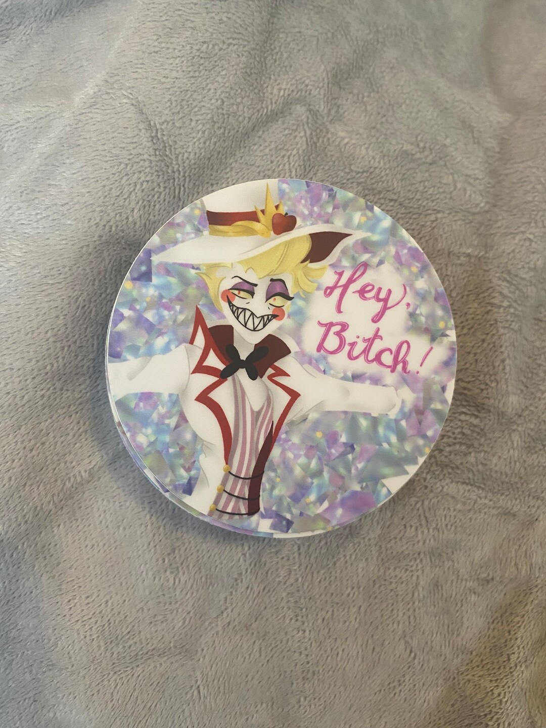 Lucifer Hazbin Hotel hey Bitch Sticker - Etsy