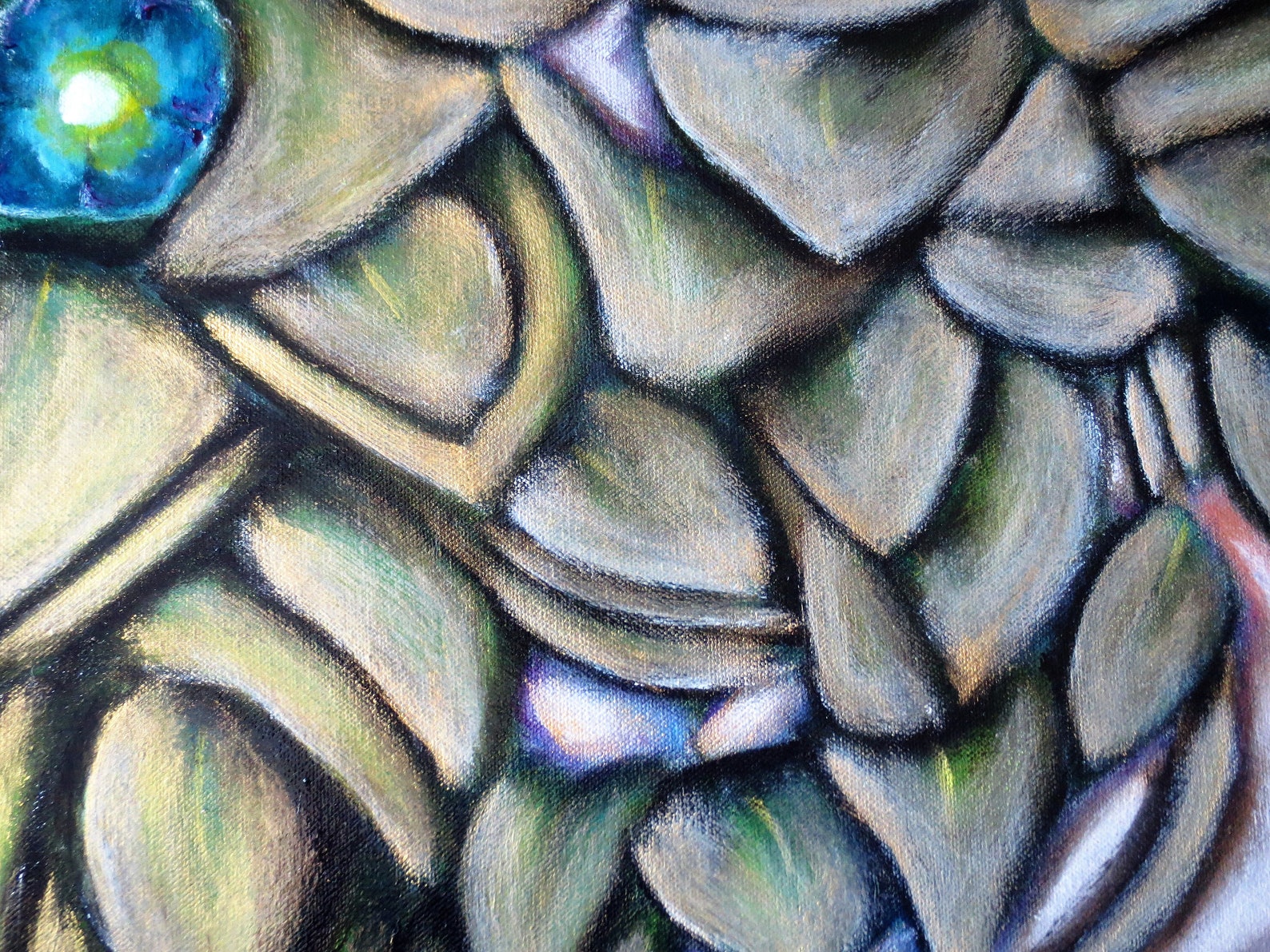 Greenery, Acrylic Art Original Floral Painting - Etsy