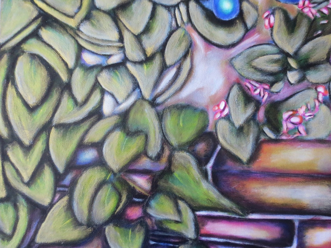 Greenery, Acrylic Art Original Floral Painting - Etsy