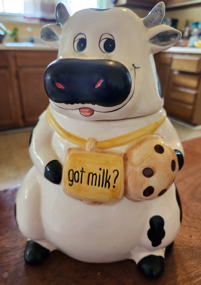 Vintage Cow Cookie Jar - Etsy