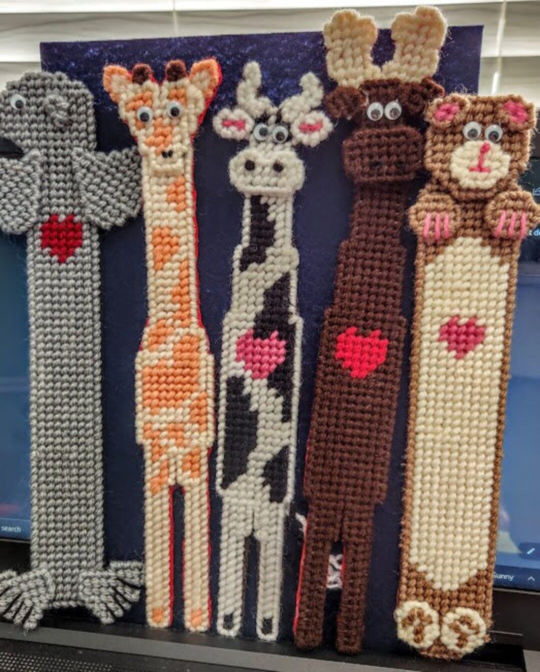 Animal Bookmarks, Bear, Moose, Giraffe, Seal, and Cow. Can Also Be Used ...