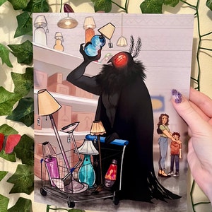 Mothman Lamps Print - Etsy