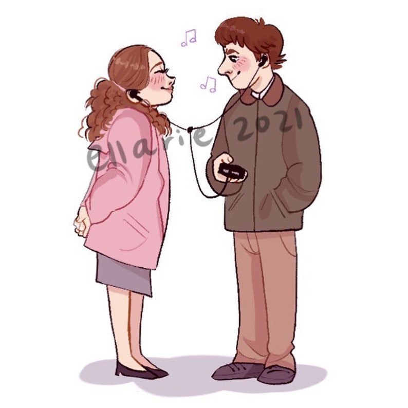 Jim and Pam / the Office Sticker - Etsy
