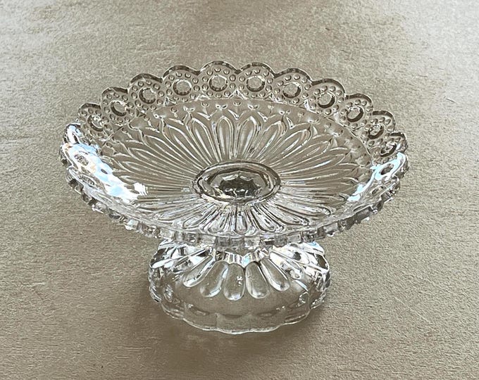 France Antique Small Pressed Glass Compotier, Diameter 16.3cm French ...