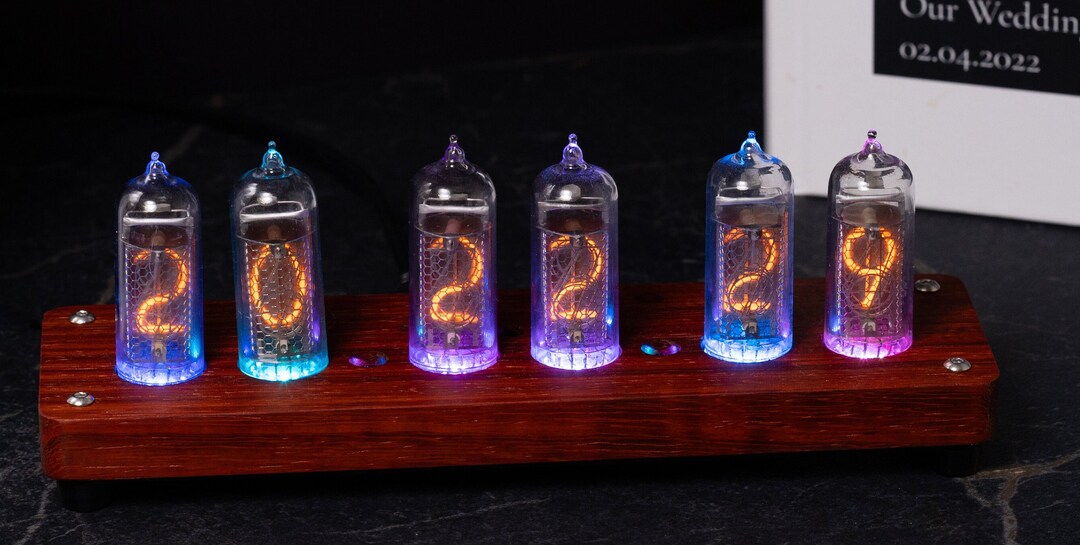 IN-14 Nixie Watch. 6 Tubes. Wood Case. Desktop Clock. Great Gift. - Etsy