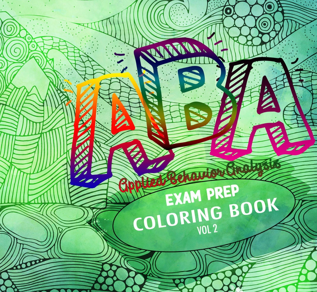 ABA Exam Prep Coloring Book | BCBA & Bcaba Study Guide for Grad ...