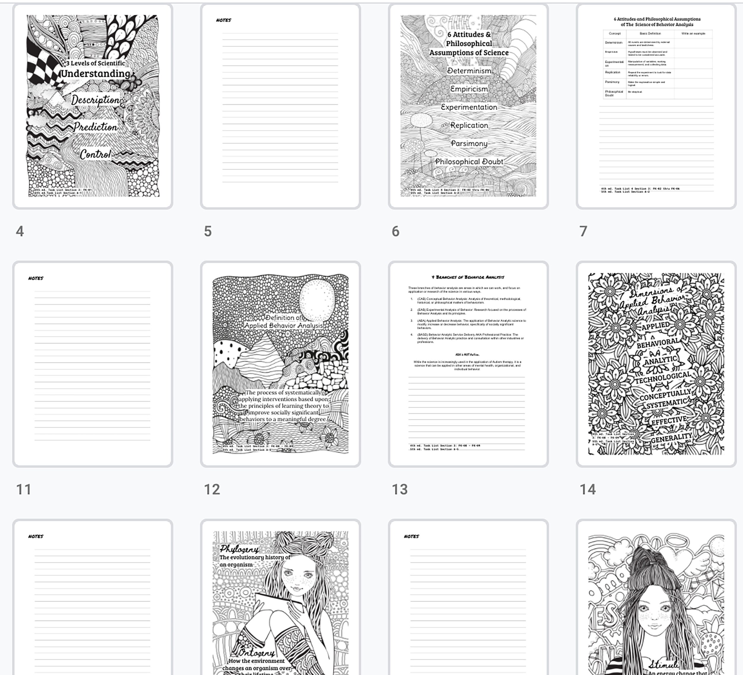 ABA Exam Prep Coloring Book | BCBA & Bcaba Study Guide for Grad ...