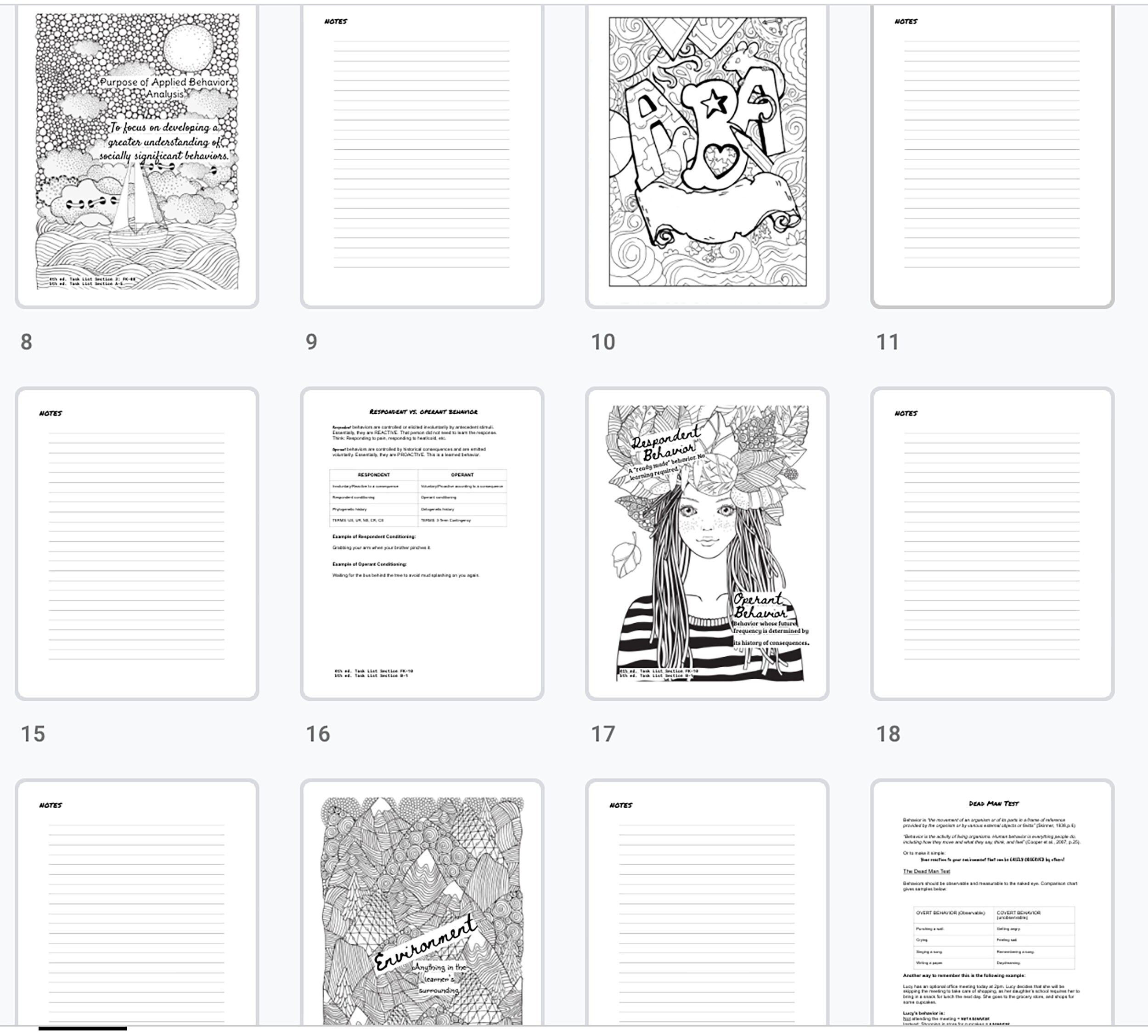 ABA Exam Prep Coloring Book | BCBA & Bcaba Study Guide for Grad ...