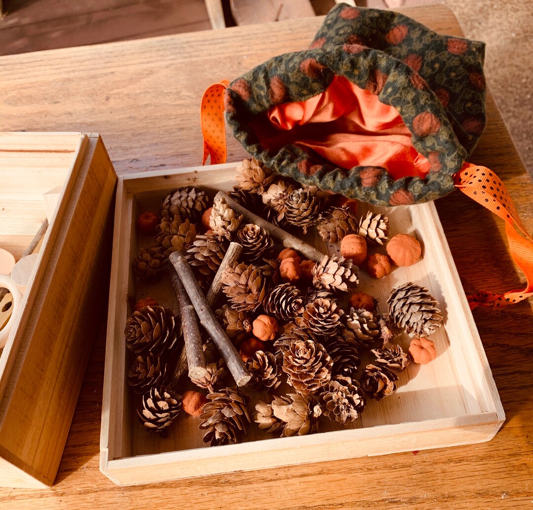 Autumn Themed Loose Parts Discovery Box - Treasure Box for Reggio ...