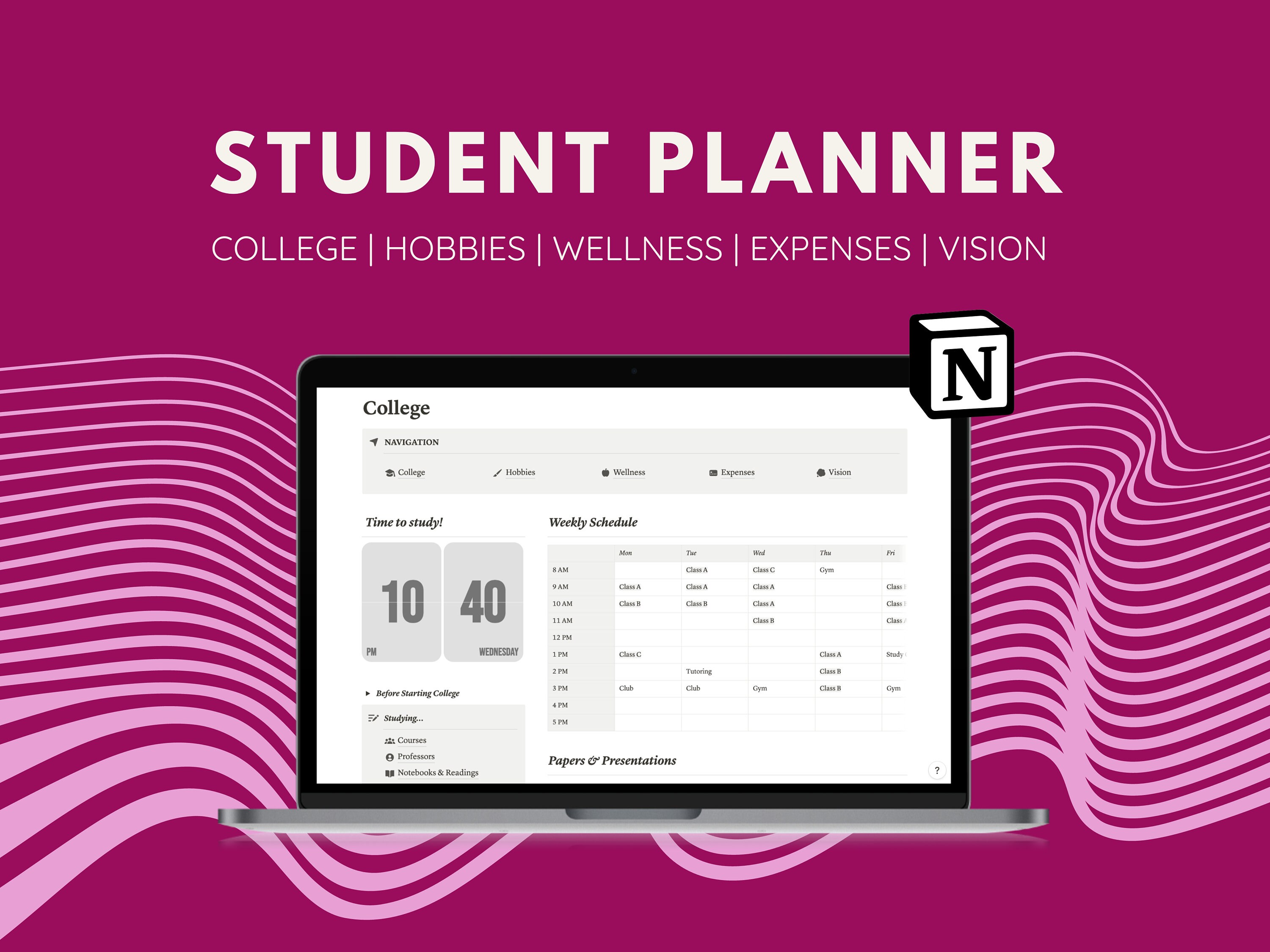 Ultimate Notion Template for Students Study, Health, Finance & Self ...
