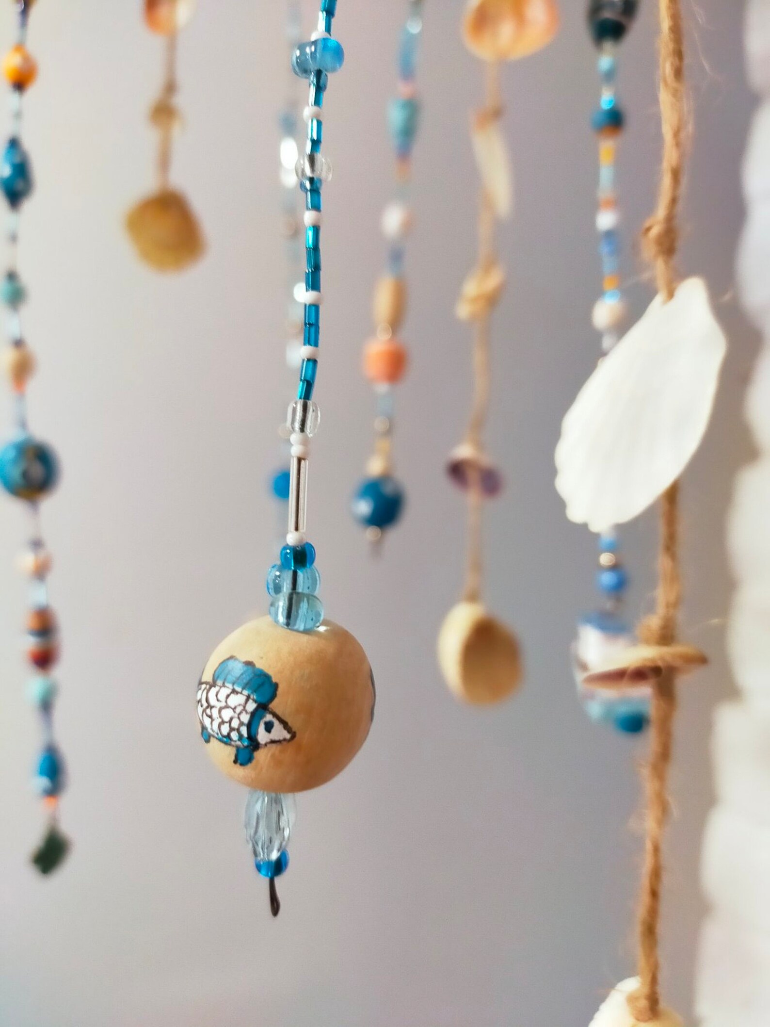 Bead Wind Chime, Boho Sun Catcher, Wooden Decor, Beaded Windchimes ...