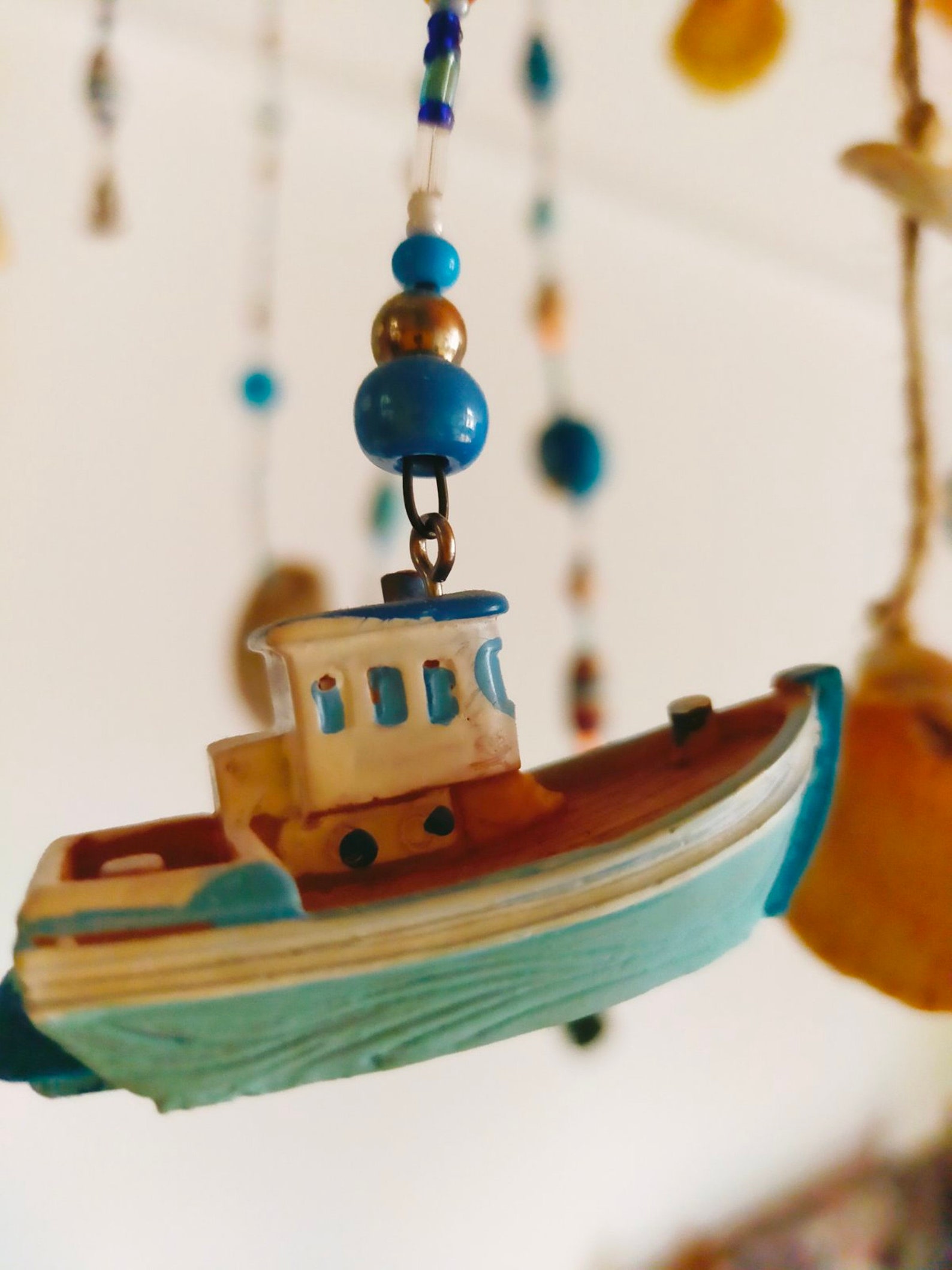 Bead Wind Chime, Boho Sun Catcher, Wooden Decor, Beaded Windchimes ...