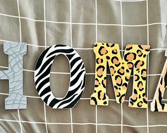 Hand Painted Wooden Letters - Etsy