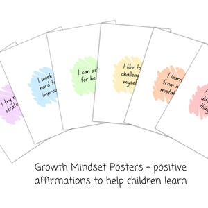 Growth Mindset Affirmation Posters | Printable Posters With Positive ...