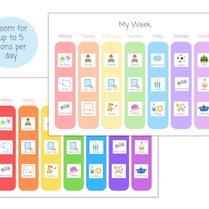 Childrens Weekly Planner | Visual Timetable | Autism Daily Routine ...