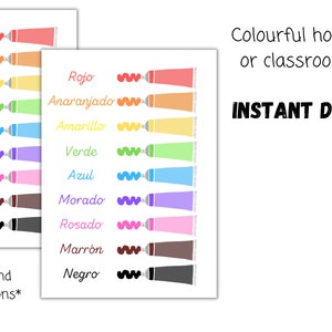 Spanish Colour Poster | Colores Español Printable Classroom Poster ...