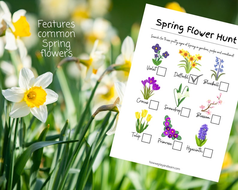 Spring Flower Hunt | Fun Easter Scavenger Hunt for Kids | Printable ...