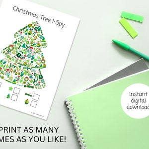 Christmas Tree I-spy | Printable Christmas Worksheet | Xmas Eve Box ...