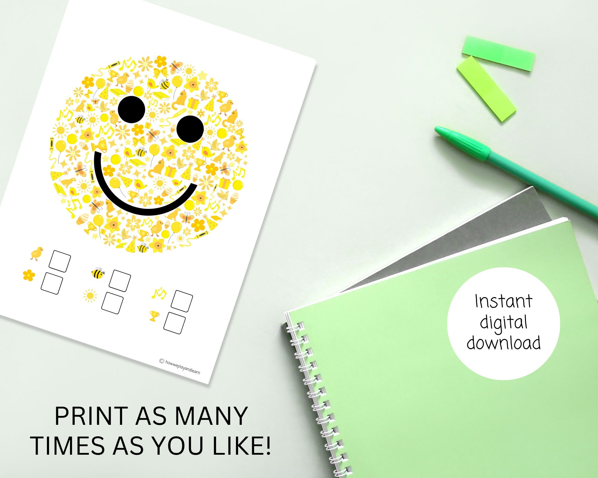 Happy I-spy Activity | Smiley Smiling Face Emoji Worksheet | Emotions ...