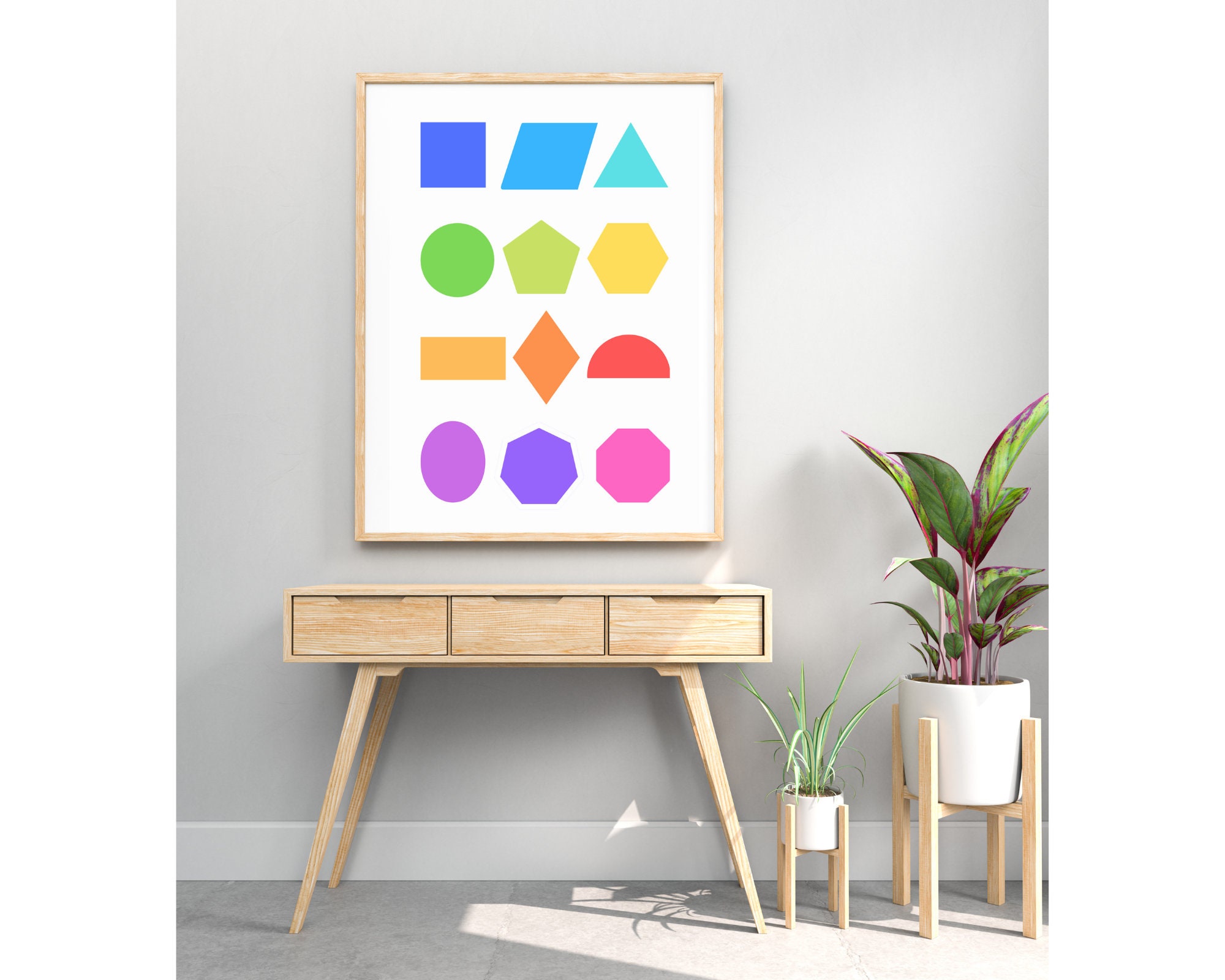 2D Shapes Poster | Early Years Homeschool Maths Poster | Instant ...