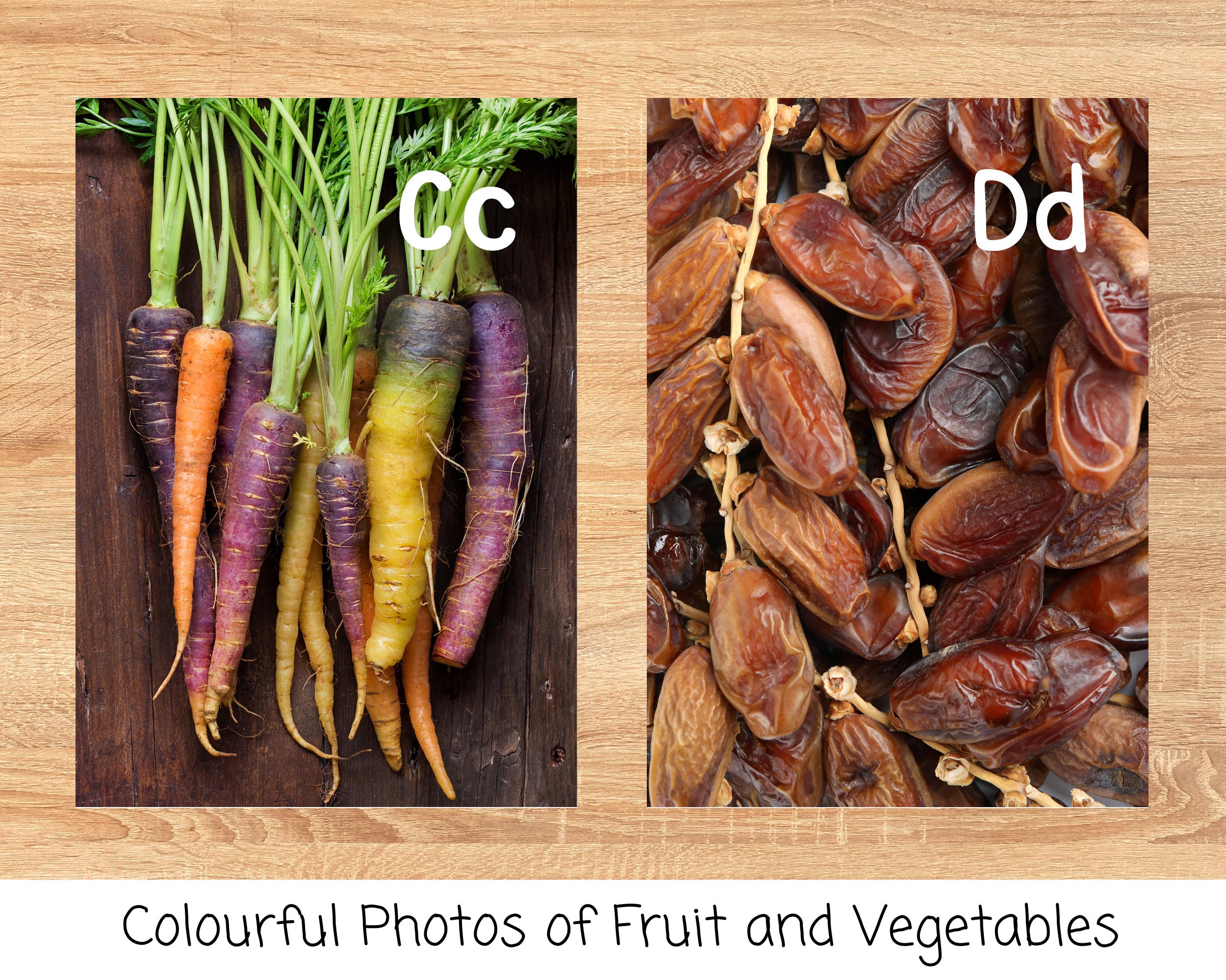 Fruit & Vegetable Alphabet Posters | Montessori Reggio A-Z Photo Cards ...