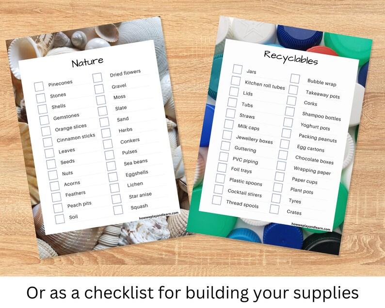 Ultimate Loose Parts Checklists | Reggio Emilia Posters | Montessori ...