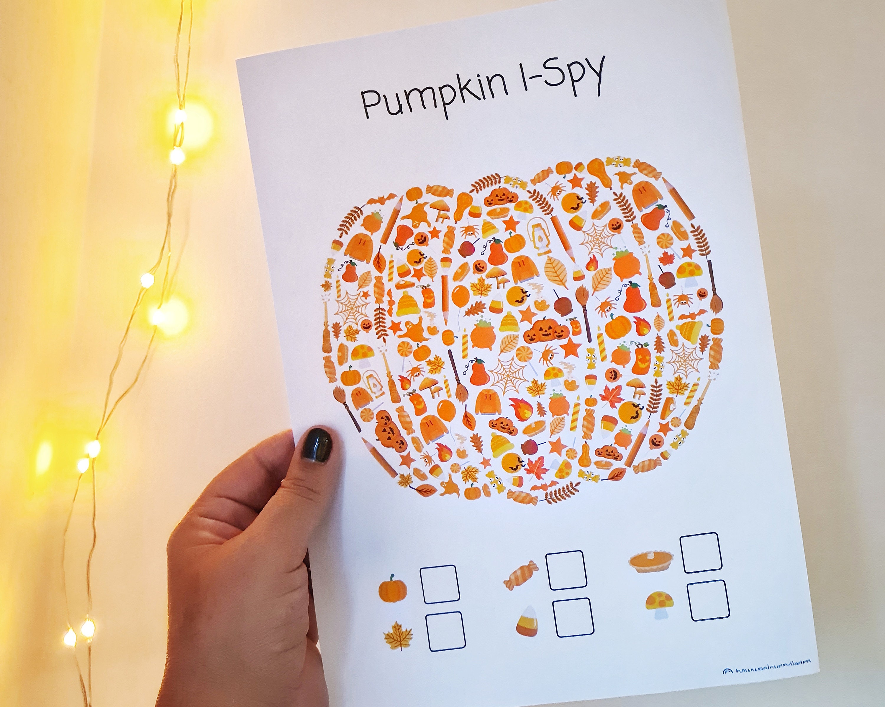 Pumpkin I-spy Worksheet | Fun Halloween Printable for Kids - Etsy