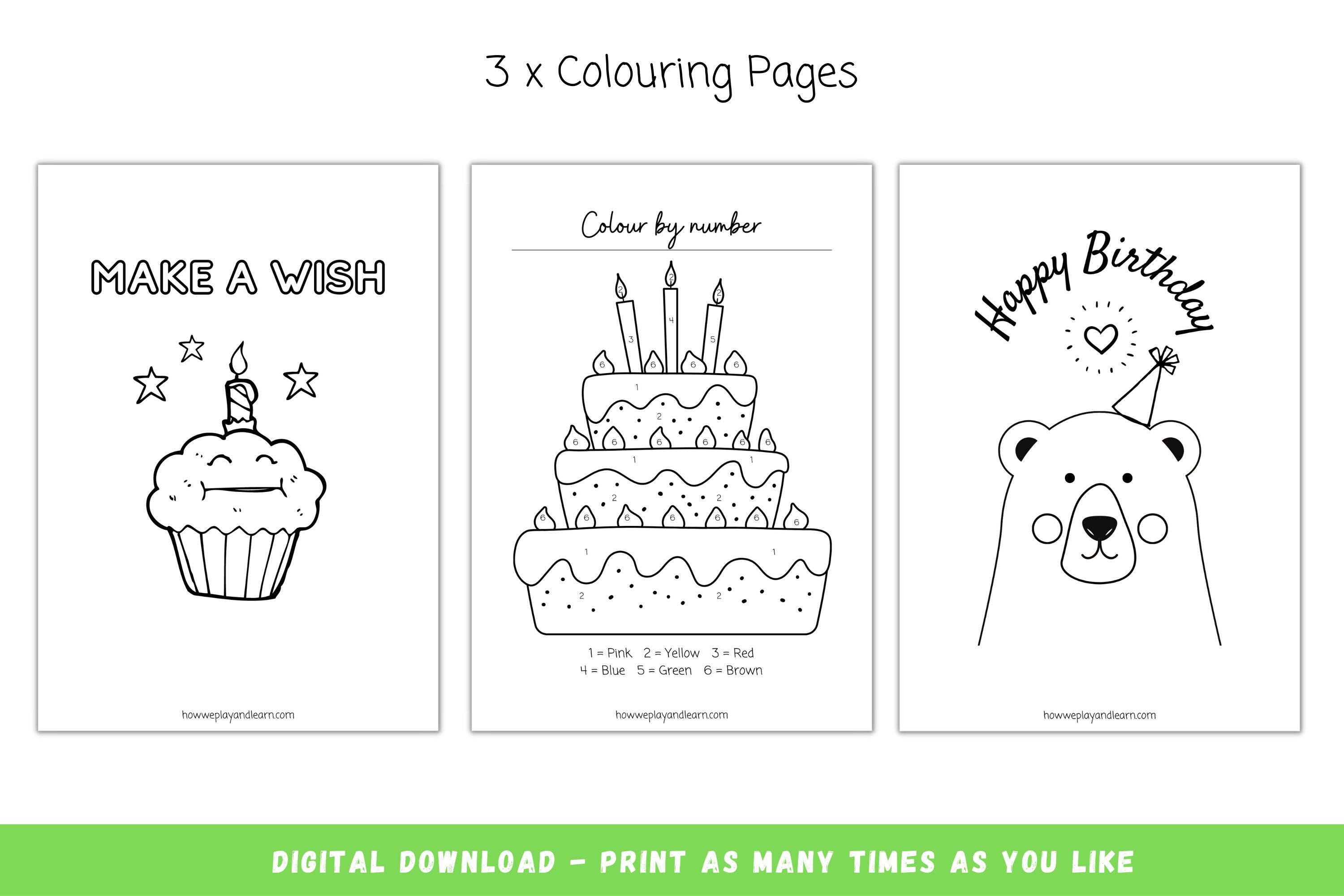 Printable Birthday Activity Book: Party Games & Coloring (PDF) - Etsy