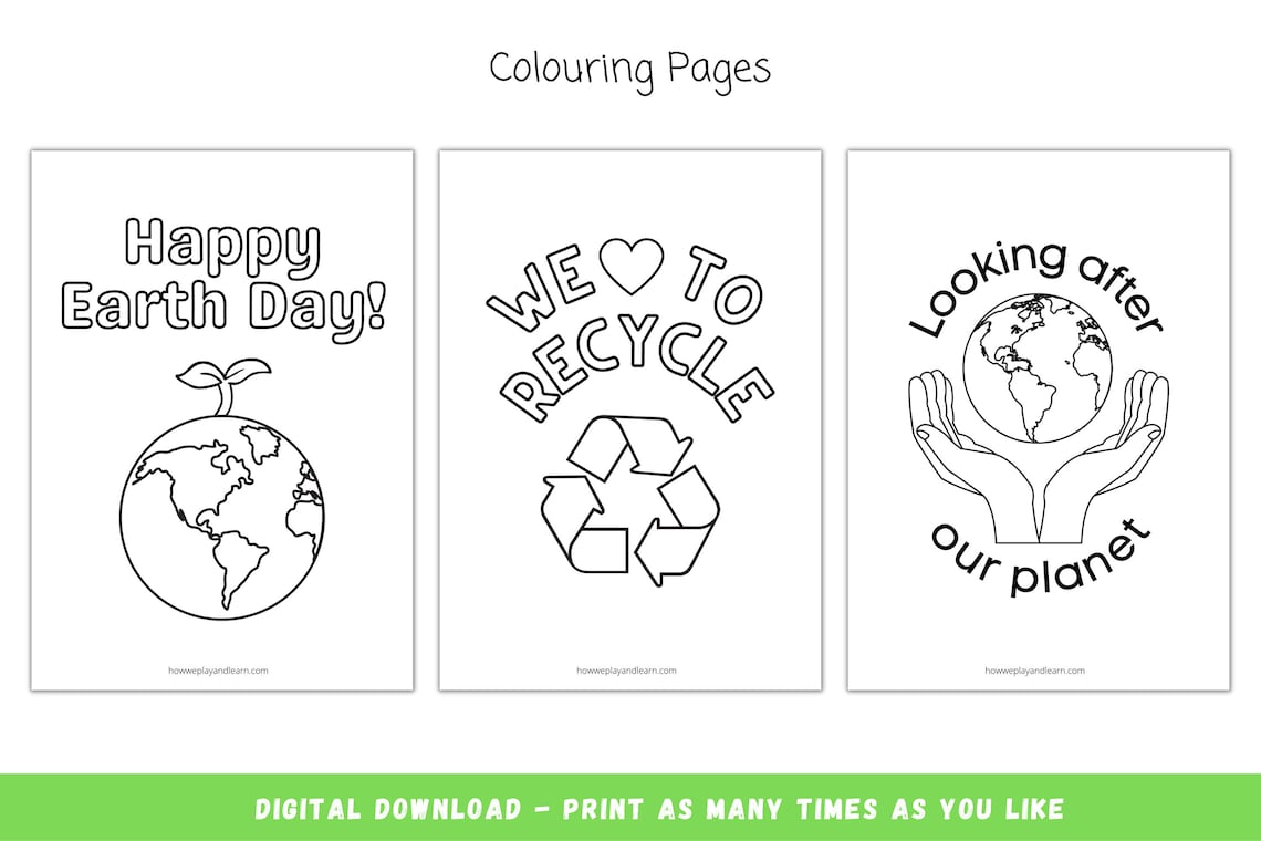 Earth Day Activity Book | Earth Topic Recycling Colouring Pages and ...