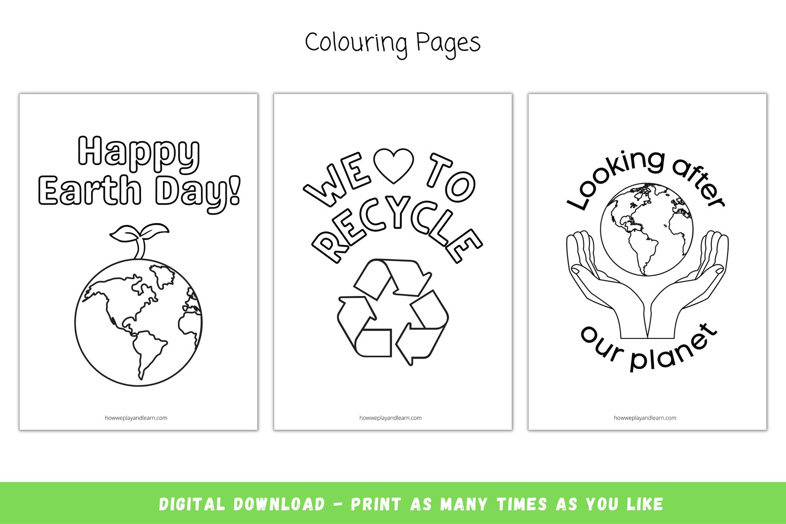 Earth Day Activity Book | Earth Topic Recycling Colouring Pages and ...