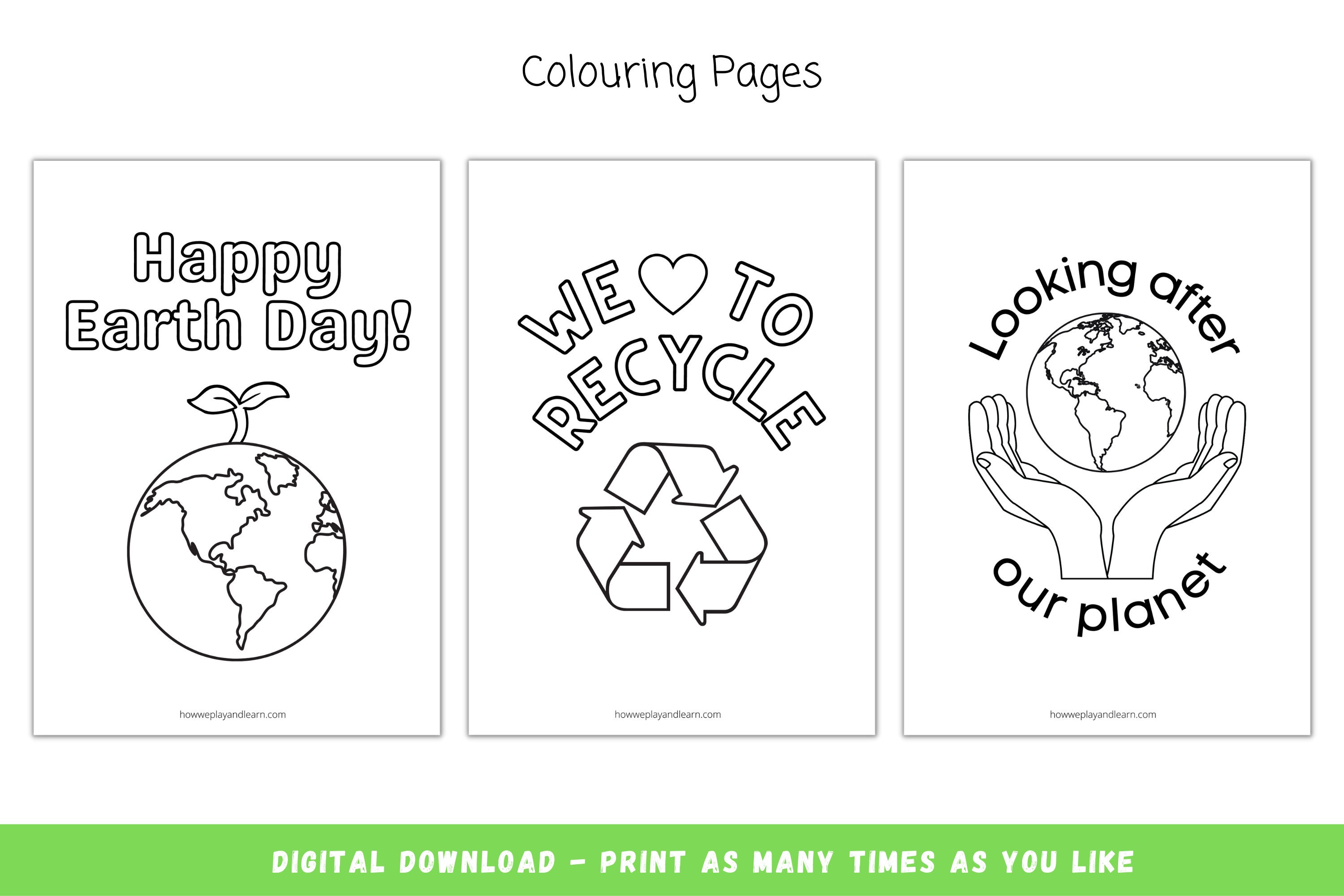 Earth Day Activity Book | Earth Topic Recycling Colouring Pages and ...