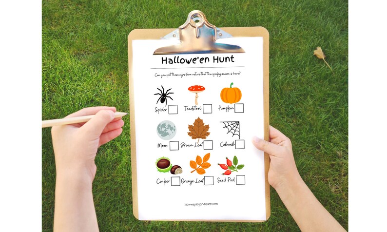 Halloween Nature Scavenger Hunt for Kids: Spooky Autumn I-spy (instant ...