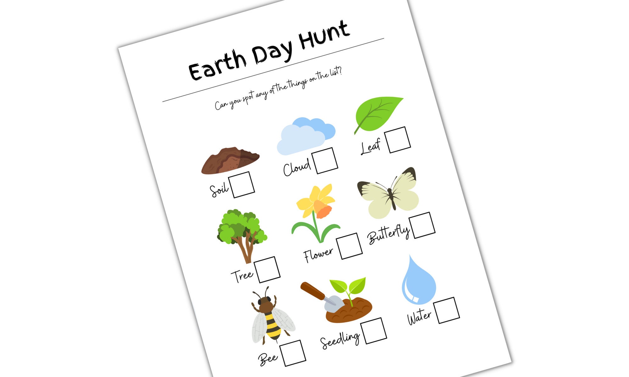 Earth Day Hunt Planet Earth Scavenger Hunt for Kids Printable Earth Day ...