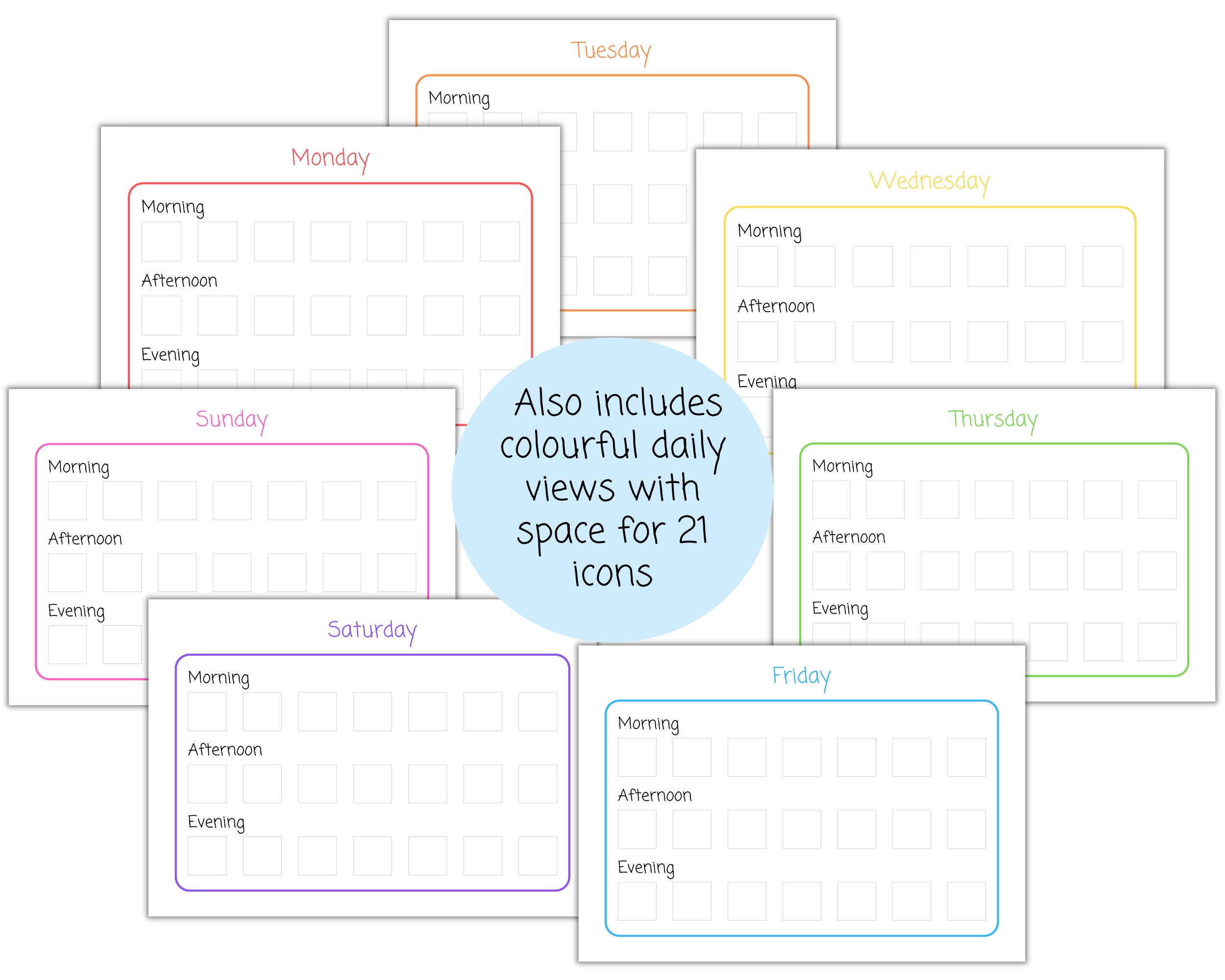 Childrens Weekly Planner | Visual Timetable | Autism Daily Routine ...