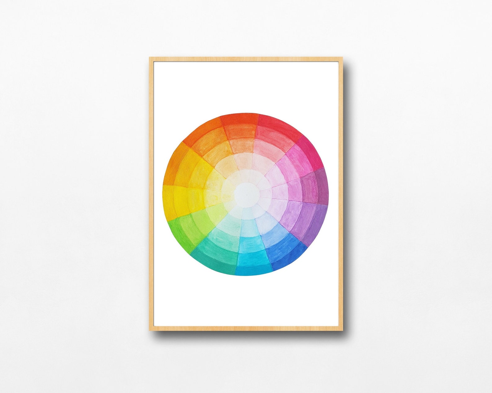 Colour Wheel Poster Colour Wheel Digital Download Hand-painted ...