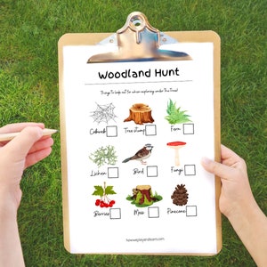 Woodland Nature Hunt | British Wildlife I Spy Game | Printable Woodland ...