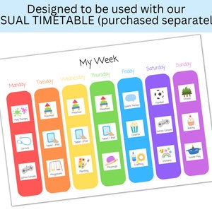 School Subject Icons for Kids Weekly Planner | Visual Timetable Routine ...
