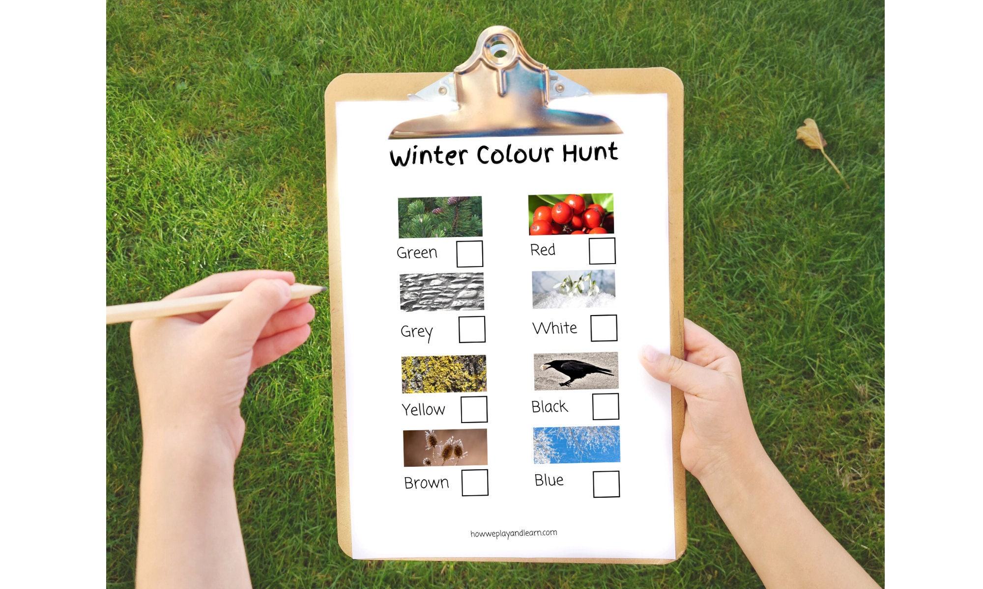 Winter Colour Nature Hunt | Printable Outdoor Scavenger Hunt With Real ...