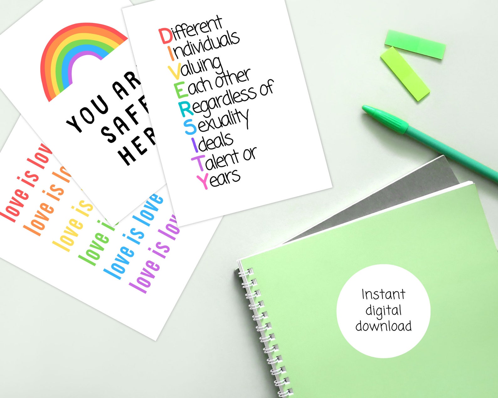 LGBTQIA+ Classroom Posters | Gender Positivity Poster Bundle | Pride ...