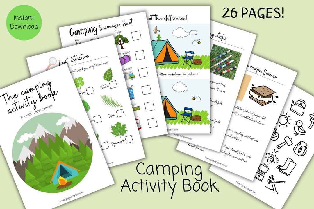 Camping Activity Book | Caravanning Glamping Holiday Activities ...