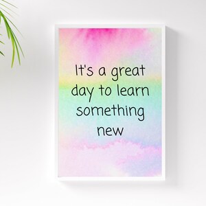 40 X Growth Mindset Posters Mindful Quotes With Watercolour Backgrounds ...