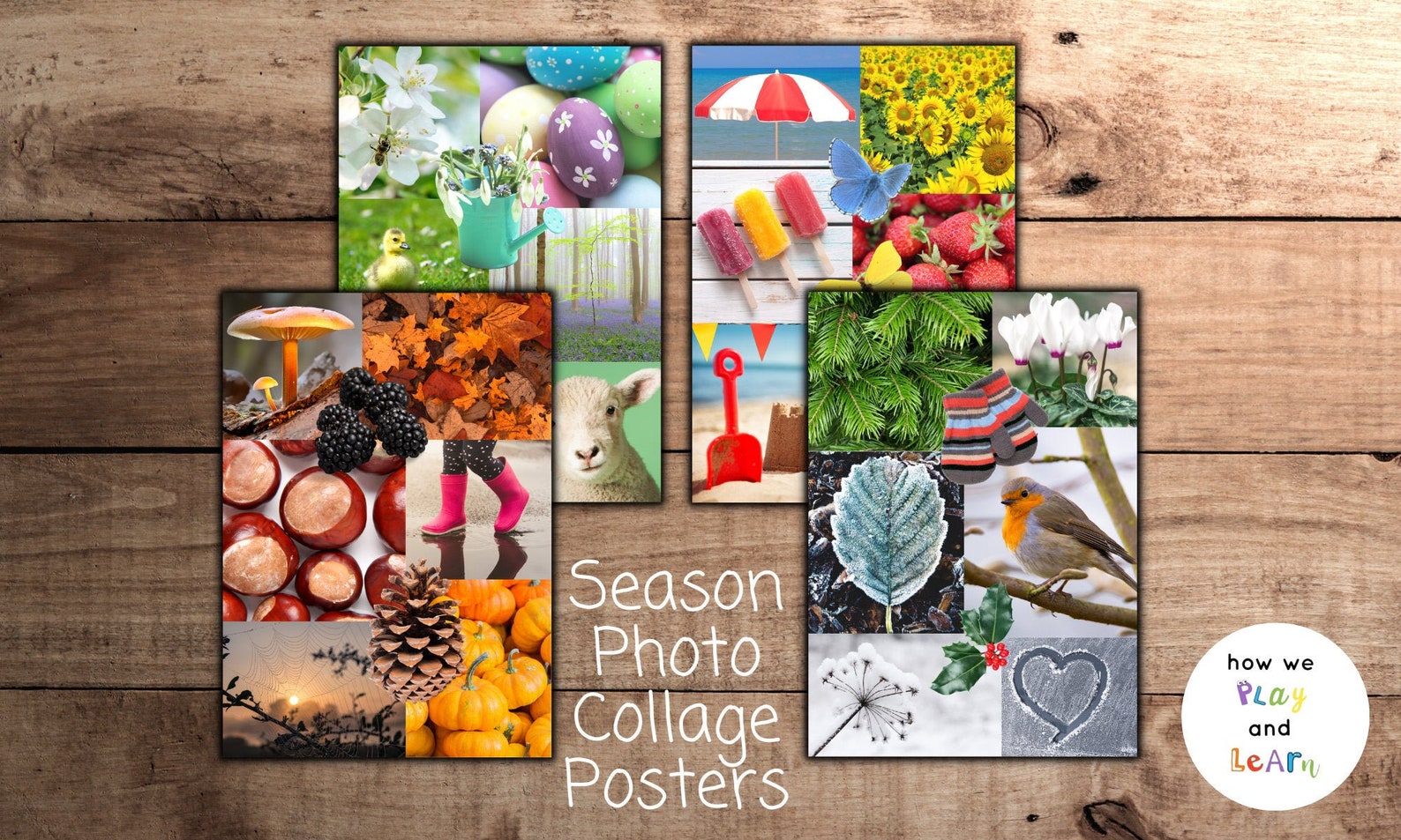 Season-Collage A4 Posters EYFS KS1 Childminders | Etsy