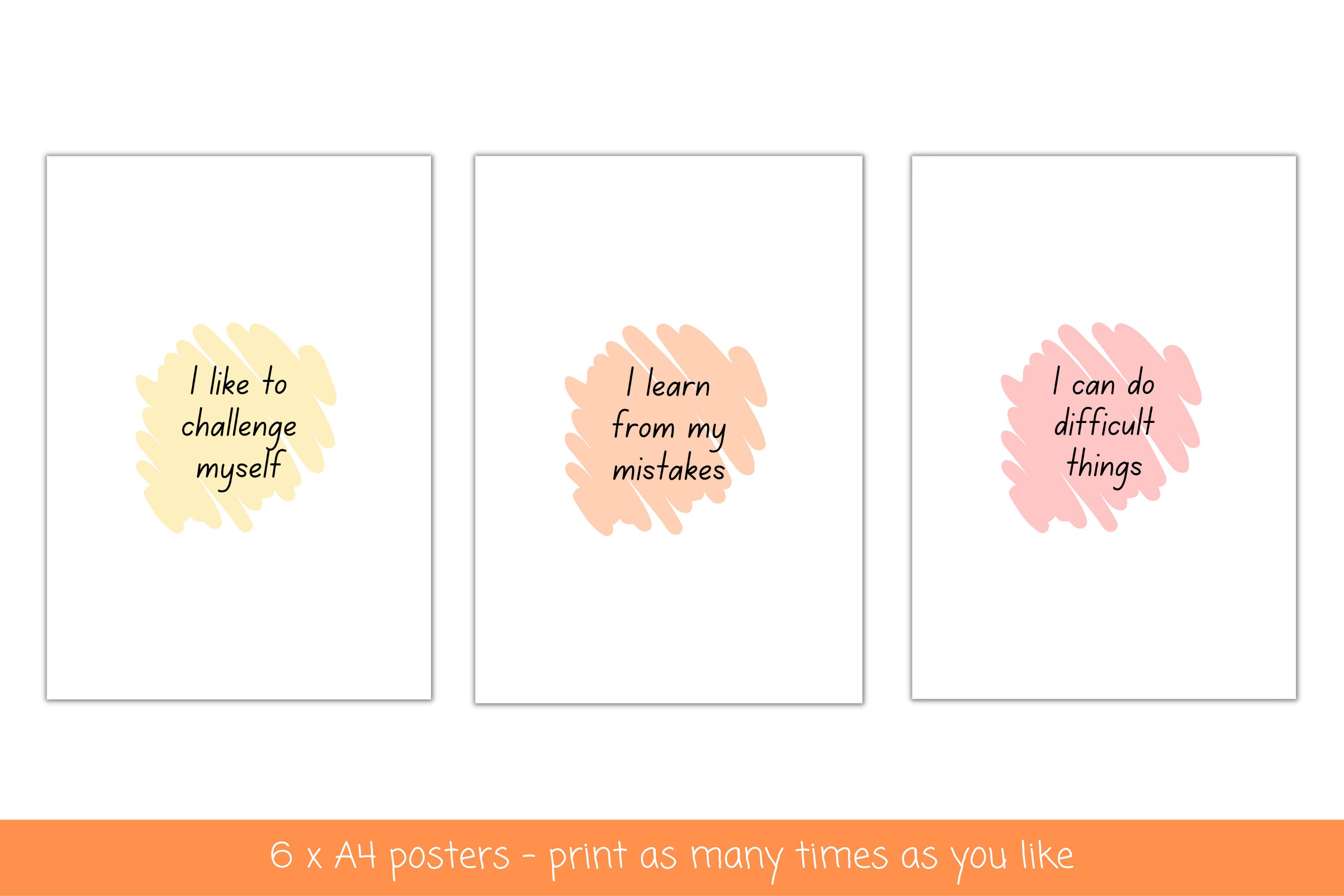 Growth Mindset Affirmation Posters Printable Posters With Positive ...